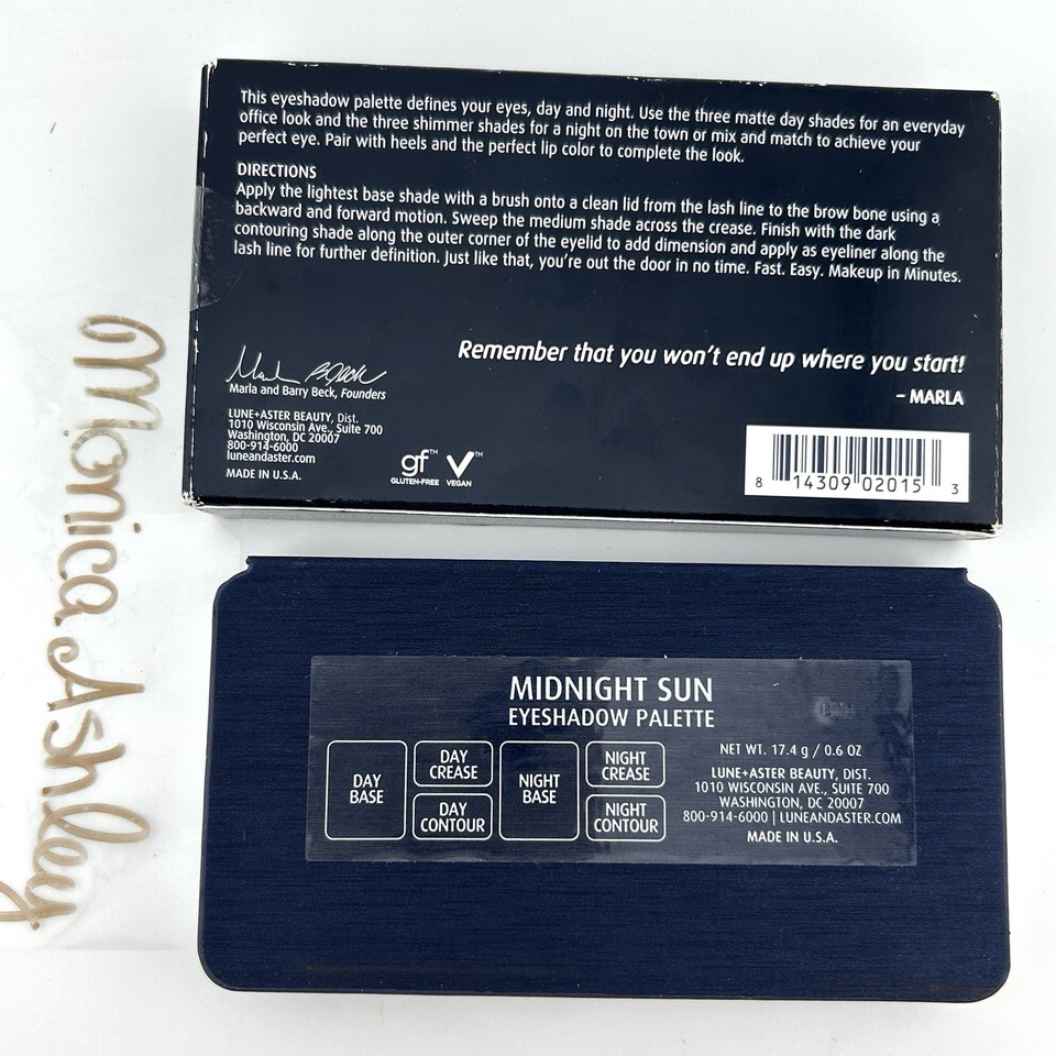Lune + Aster Midnight Sun Eyeshadow Palette | Swipe + Go, 0.61 Oz New ...