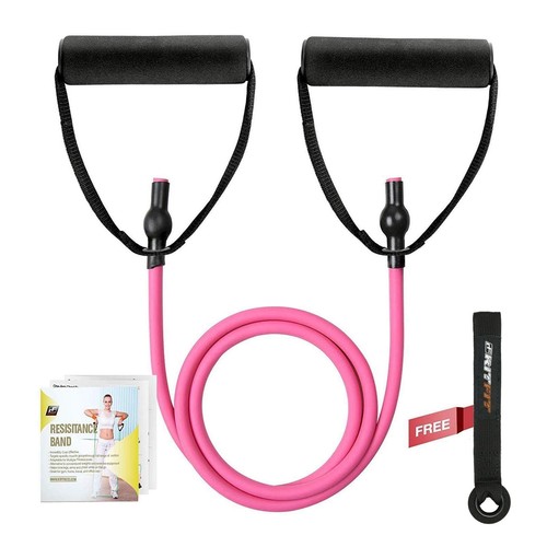 Single Resistance Exercise Band with Comfortable Handles - Ideal for ...