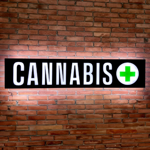 Large 40" Cannabis LED Dispensary Smoke Shop Retail Window and Wall ...