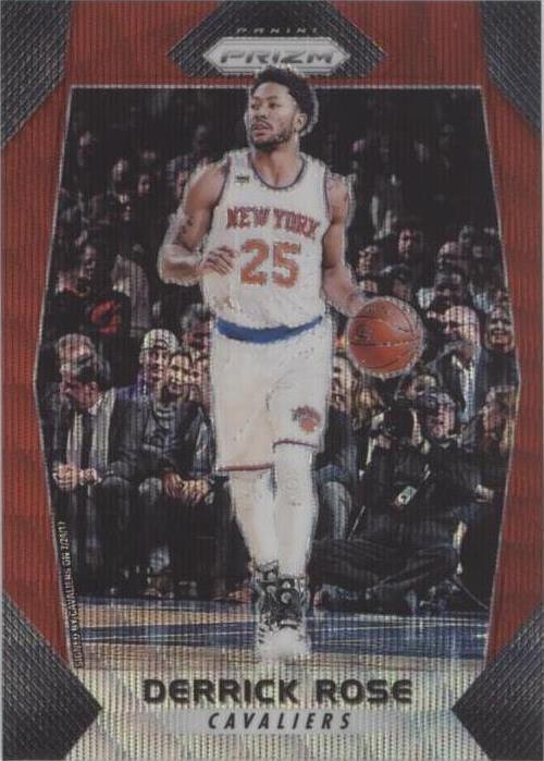 2017-18 Panini Prizm - Derrick Rose #195 Ruby Wave Prizm for sale ...
