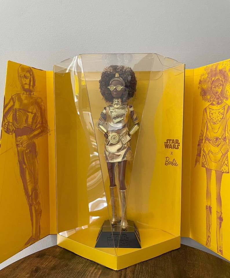 Star Wars C-3PO X Barbie Gold Label Doll NIB w/ Shipper C3PO NEW ...