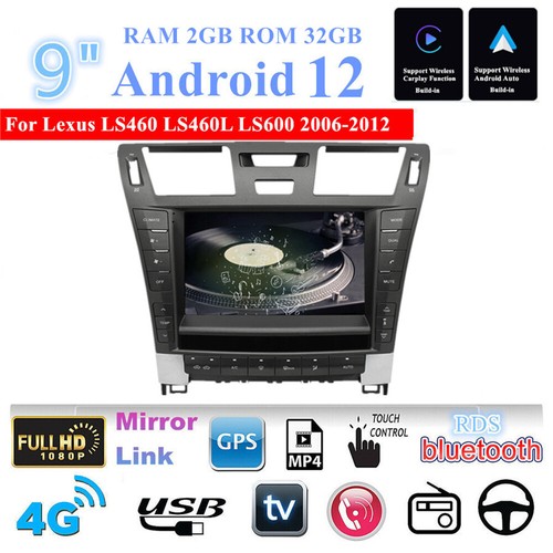 9''Android 12 2+32GB Car Stereo Radio GPS For Lexus LS460 LS460L LS600 ...