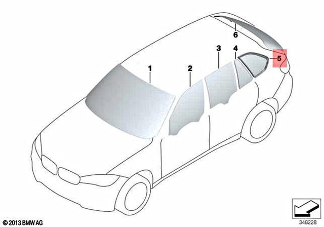 BMW 51377305769 Genuine OEM Quarter Glass for sale online | eBay