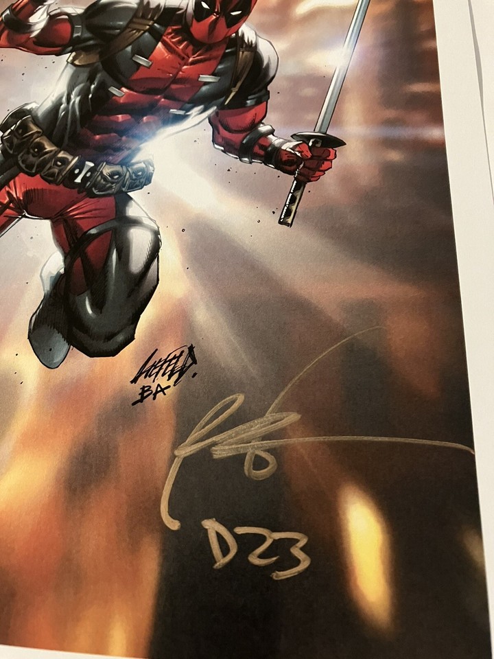 D23 Expo 2022 Exclusive Deadpool Print SIGNED ROB LEIFELD | eBay