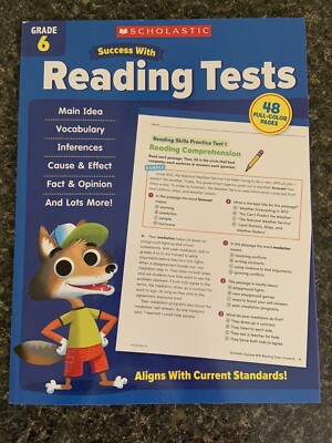 Scholastic Success with Reading Tests Grade 6 Workbook by Scholastic ...