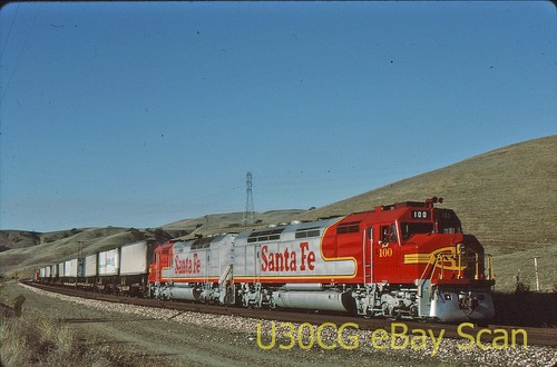 M Original Slide - Santa Fe ATSF FP45 100 Christie CA 1989 | eBay