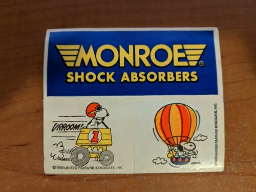 Monroe Shock Absorbers Snoopy and Woodstock Stickers | eBay