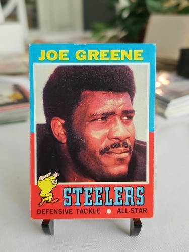1971 TOPPS #245 JOE GREENE PITTSBURGH STEELERS ROOKIE FOOTBALL CARD EX ...
