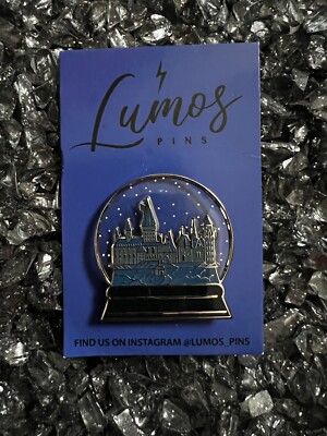 Snowglobe Hogwarts Castle Stainglass Enamel Pin Fantasy Harry Potter ...
