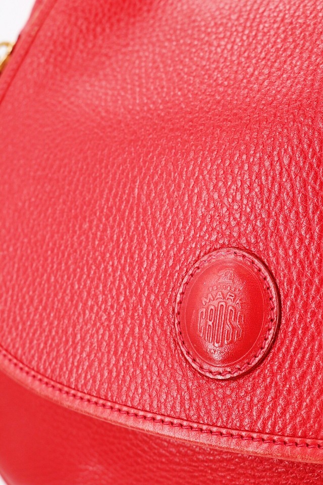 Vintage Mark Cross Red Leather Backpack | eBay