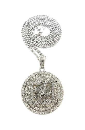 NEW ICED 69 SPINNER PENDANT WITH 24" 3mm CUBAN CHAIN | eBay