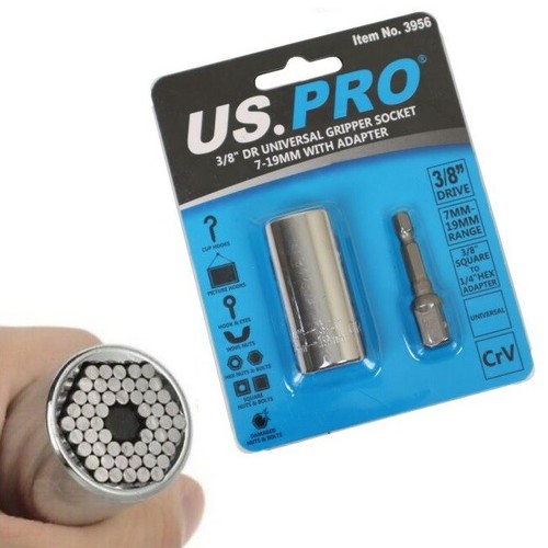 UNIVERSAL GRIPPER PIN SOCKET by US PRO TOOLS 7-19mm MultiFit Damaged ...