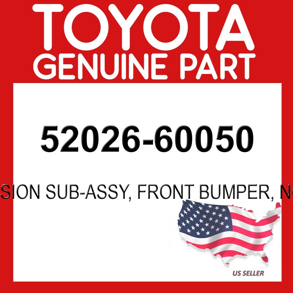 TOYOTA GENUINE 52026-60050 EXTENSION SUB-ASSY, FRONT BUMPER, NO.2 LH ...