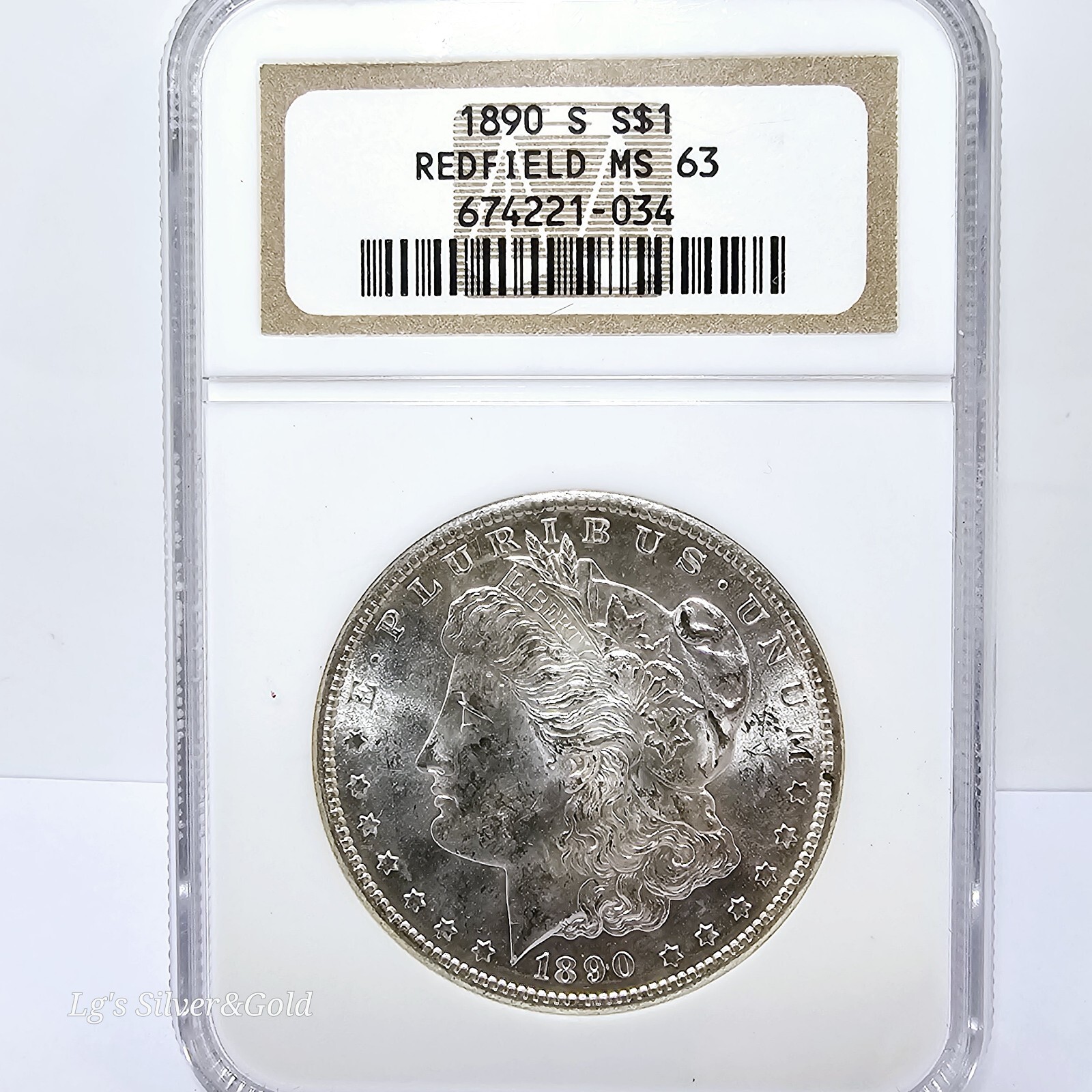1890-S Morgan Silver Dollar $1 NGC MS63- Redfield | eBay