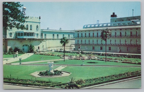 Old Spanish Cell Block~San Quentin Prison~Cali~Fountain & Gates ...
