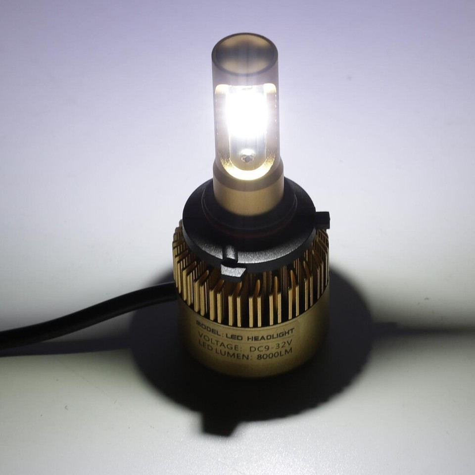 AUXBEAM 9005 LED Headlight Bulbs Kit High Beam White Super Bright 6500K ...