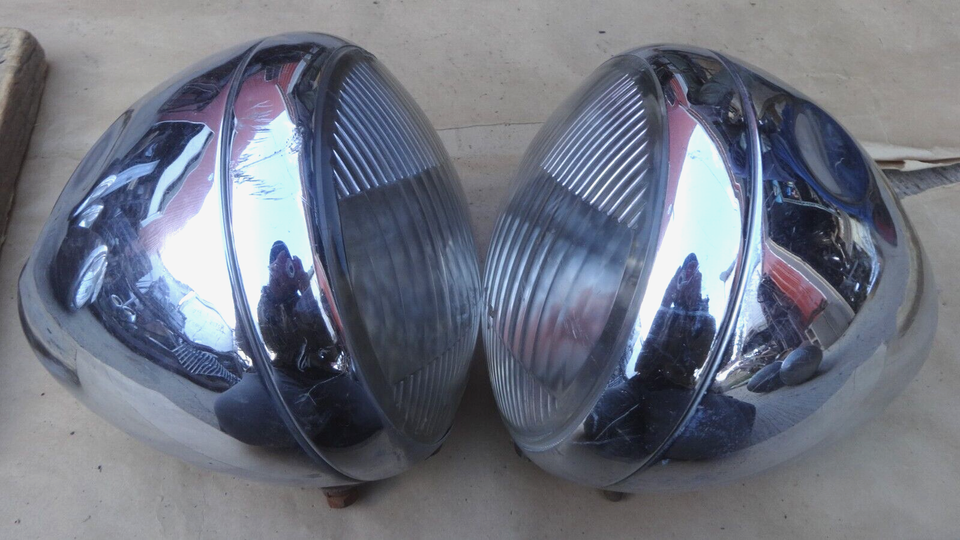 1934 Chevy Master Headlight Assemblies Original GM pair Guide Tiltray ...