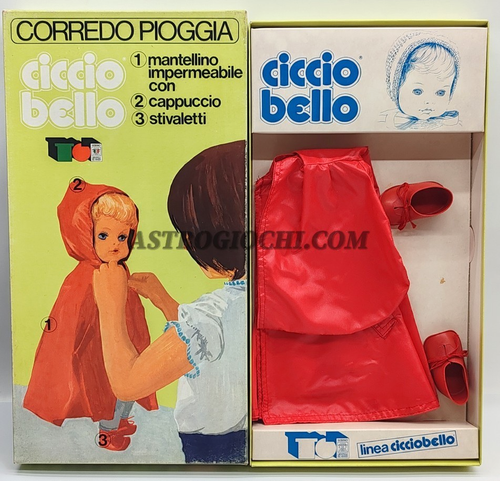 SEBINO CORREDO MANTELLINO PIOGGIA BAMBOLA DOLL CICCIOBELLO VINTAGE 70 ...