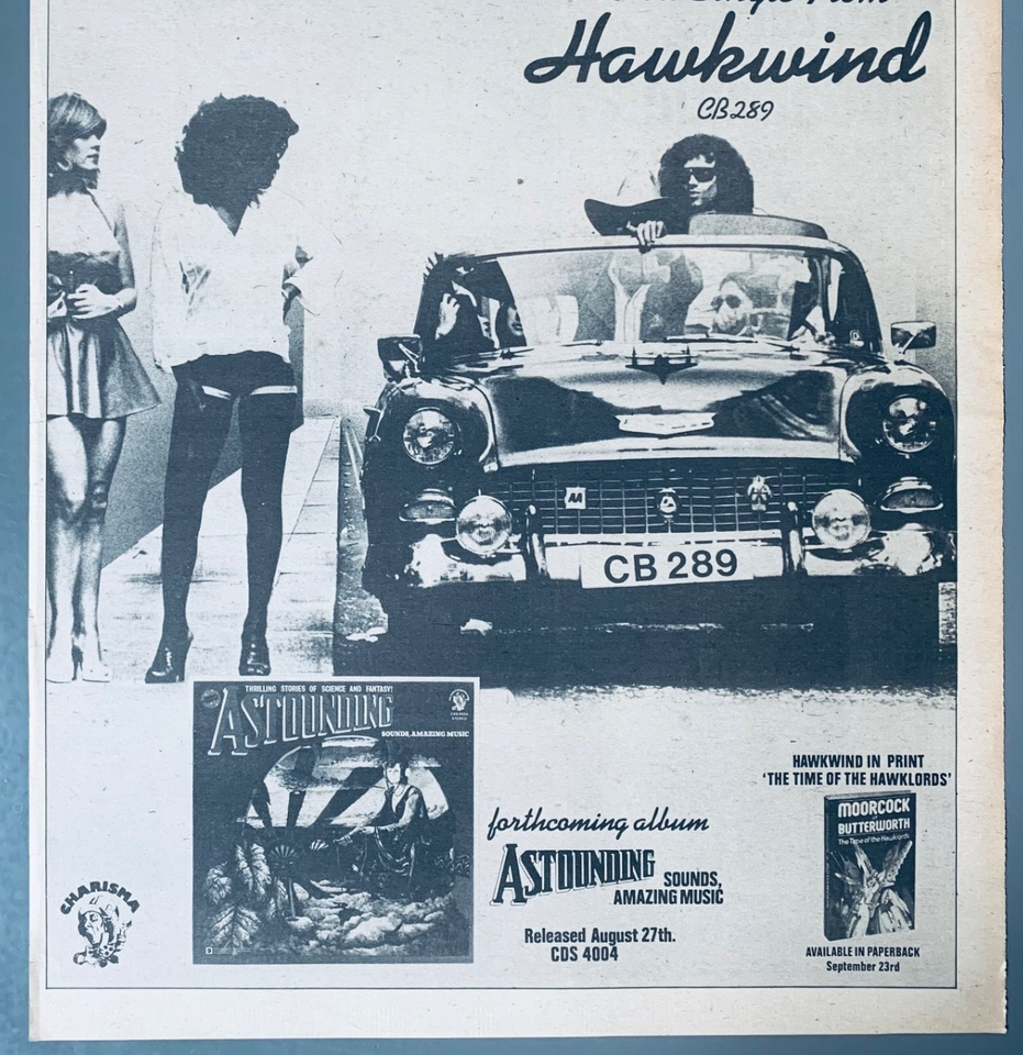 HAWKWIND 1976 UK POSTER ADVERT URBAN KERB CRAWLER Astounding Sounds | eBay