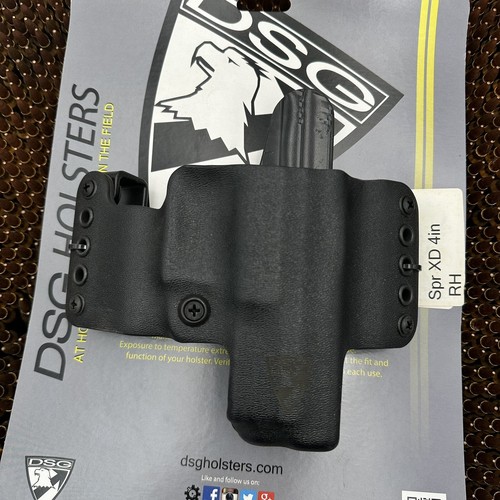 DSG Arms Black Kydex Holster For Springfield XD 4in OWB Right Handed RH ...