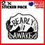 2 x Stickers - Bear Barly Awake - Car Bumper Funny Novelty Sticker | eBay