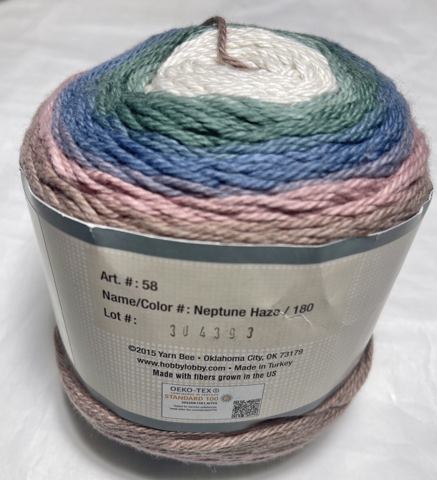 YARN BEE SUGARWHEEL COTTON. 1pk NEPTUNE HAZE . I Combine Ship, read ...