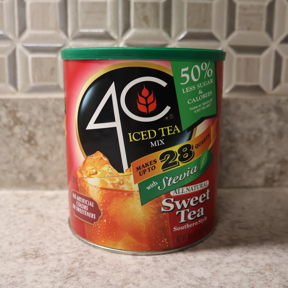 4C Drink Mix, Iced Tea, 36.9 Oz, All Natural Sweet Tea 1 Count - 28 ...