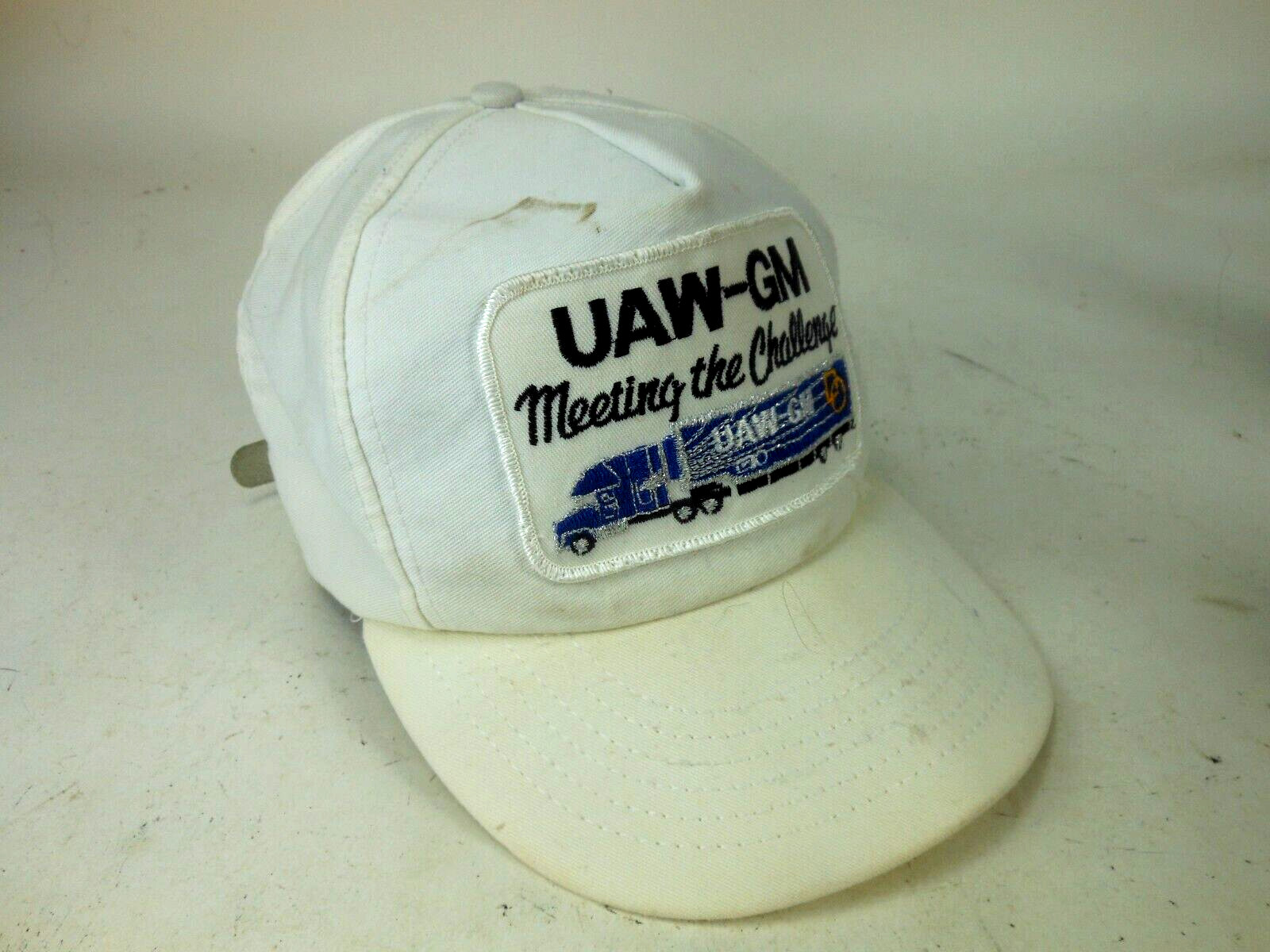 Vintage UAW-GM Semi Truck Truckers Baseball Cap Truck… - Gem