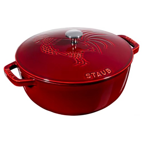 Staub Enamelled Cast Iron French Rooster Cocotte 34cm / 3.6L ...