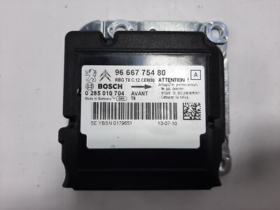 PEUGEOT 3008 1.6 HDi SRS Control Unit 9666775480 1.60 Diesel 80kw 2010 ...