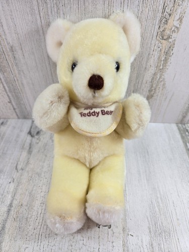 Russ My First Teddy Bear Vintage with Bib Light Yellow #370 | eBay