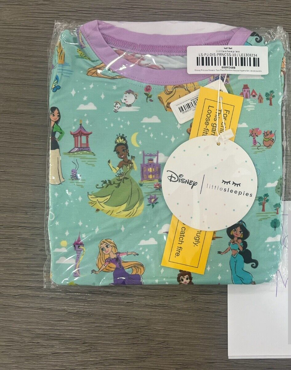 Little Sleepies, Disney Princess Dreams, Two Piece LS Pajama Set, 12-18 ...