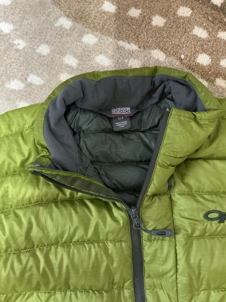 Outdoor Research Green Quilted Puffer Jacket Lightweight Full Zip Men's ...