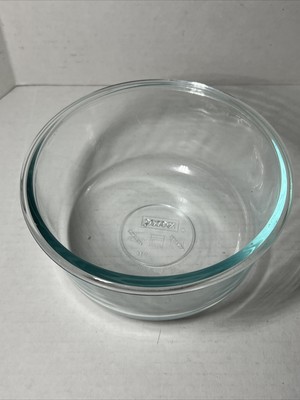 Pyrex 7201R 4-Cup 1qt Clear Glass Food Storage Bowl Made in USA - No ...