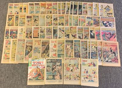 six inch stack BRONZE AGE COVERLESS COMICS~Archie,DC,Harvey,Marvel,Gold ...