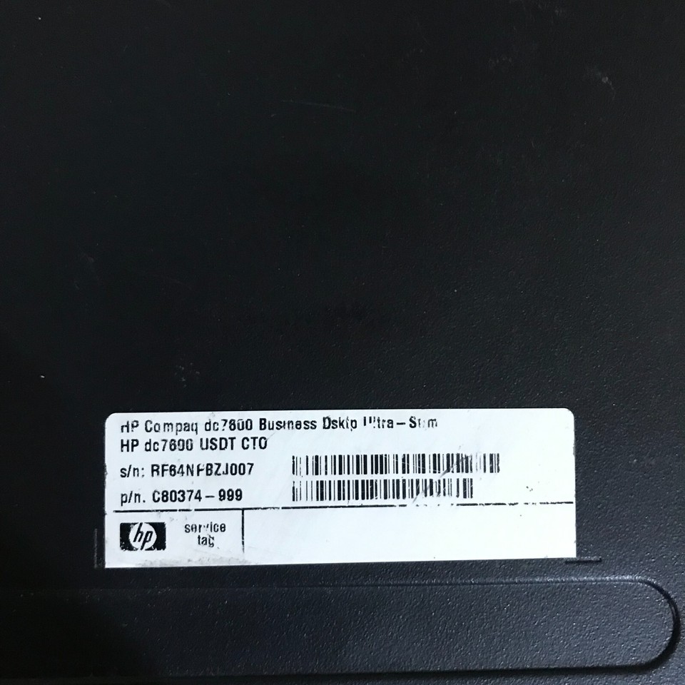 HP Compaq DC7600 SFF PC Computer Celeron 2.66GHz 768MB RAM 80GB HDD No ...