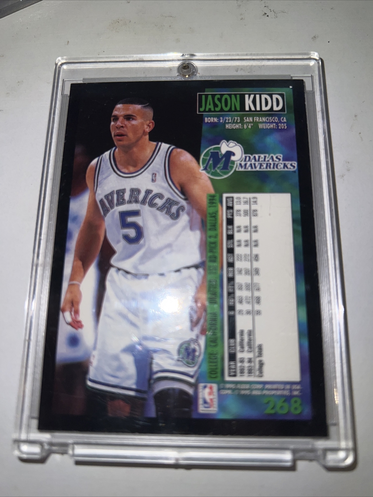 Rookie Jason Kidd 1994-1995 Fleer Basketball Card #268 Mavericks NBA ...