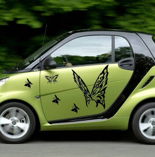 Car Decals Flying Butterflies for Smart Beetle MINI Vinyl stickers ...