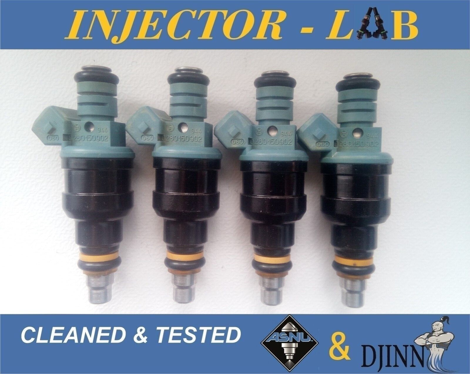 Injectors 0280150902 037906031C VW Golf 1.8 GTI Jetta set of 4 CLEANED ...