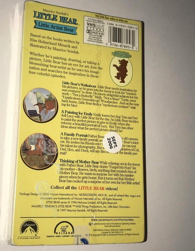 Little Bear - Little Artist Bear (VHS, 2002) for sale online | eBay