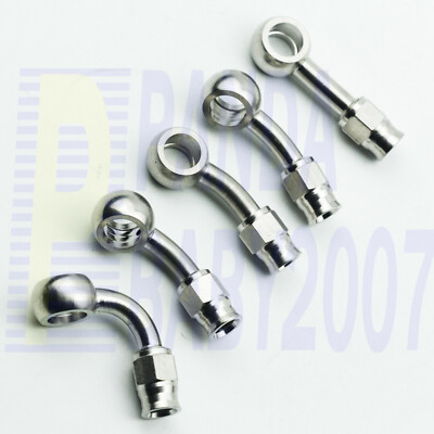 AN3 -3 3AN Banjo Bolt Eye 10mm 0.4in Brake Hose Fitting Adapter 0°/28 ...