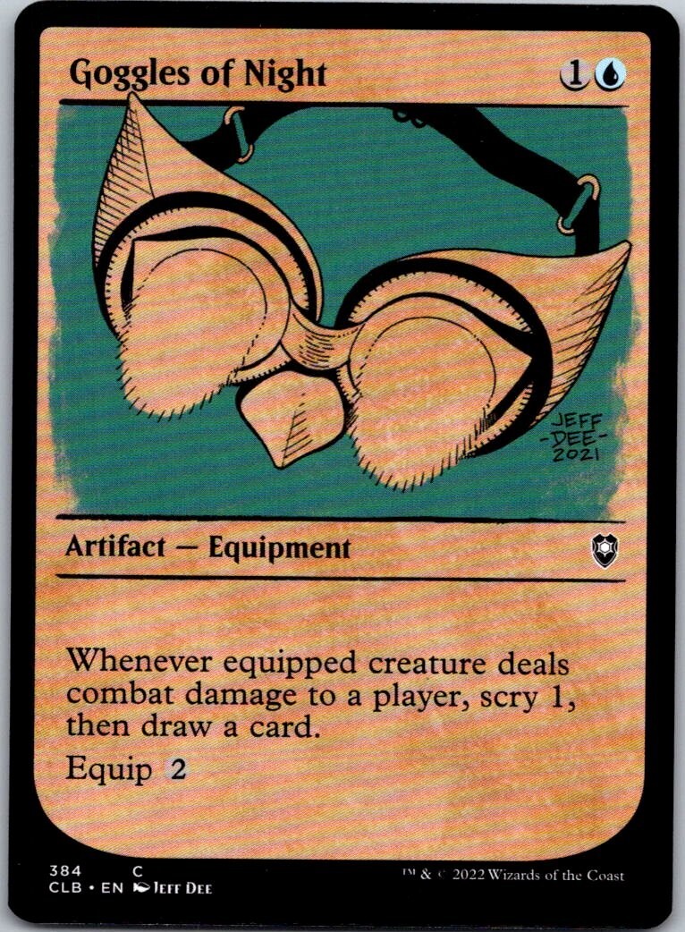 Magic the Gathering Goggles of Night Showcase Commander Legends Battle ...