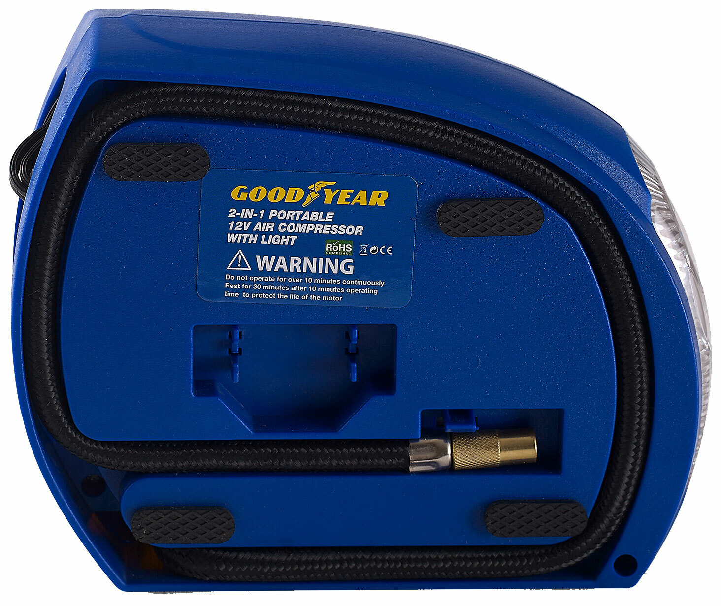 Goodyear 2 in 1 Tyre Air Compressor Inflator With LED Light Car Bike ...