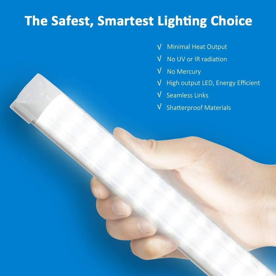 2~10 Pack T8 2FT LED Shop Light 28W 6500K Garage Workbench Cabinet ...