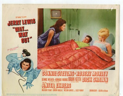 JERRY LEWIS CONNIE STEVENS WAY WAY OUT 1966 ORIG 11X14 LOBBY CARD ...