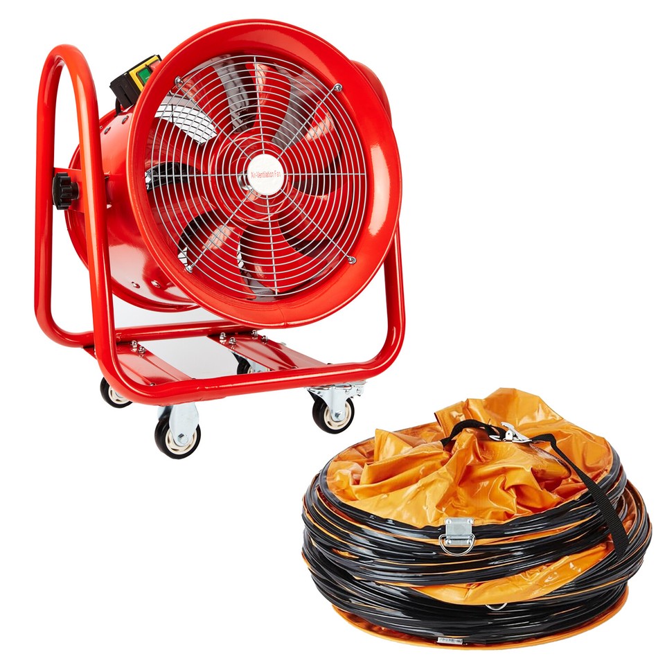 NEW Portable Ventilator Axial Blower Workshop Extractor Industrial Fan ...