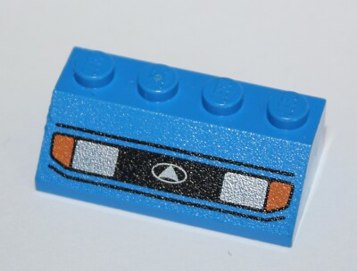 Lego Blue Slope 45 2x4 with Headlights 1 Pattern 3037px1U/set 4120 6564 ...