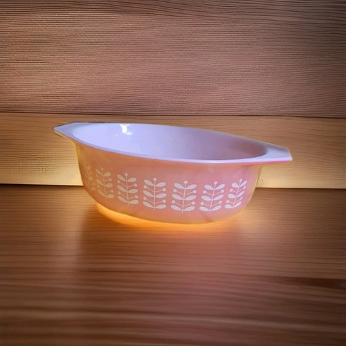Pyrex Pink Stems 043 Casserole 1.5 Quart NO Lid 1962 Promotional 🩷 | eBay