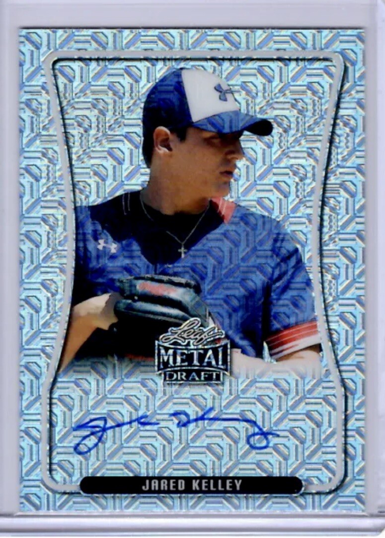 2020 LEAF METAL DRAFT JARED KELLEY MLB Rookie RC AUTO #BAPJK1 SILVER ...