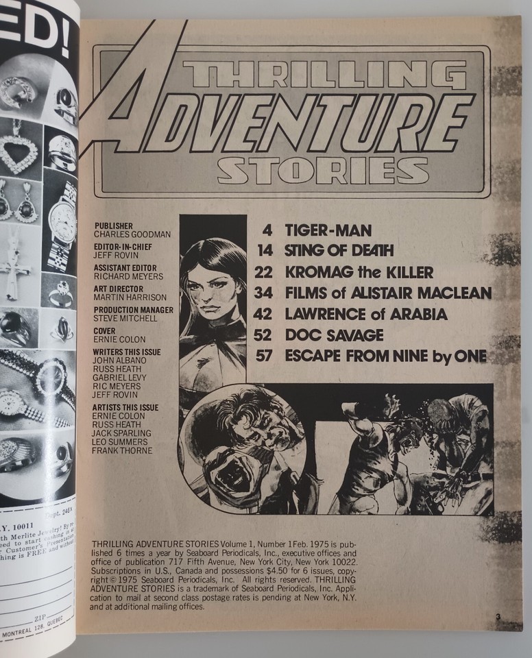 THRILLING ADVENTURES #1 DOC SAVAGE, COLON,HEATH,THORNE | eBay